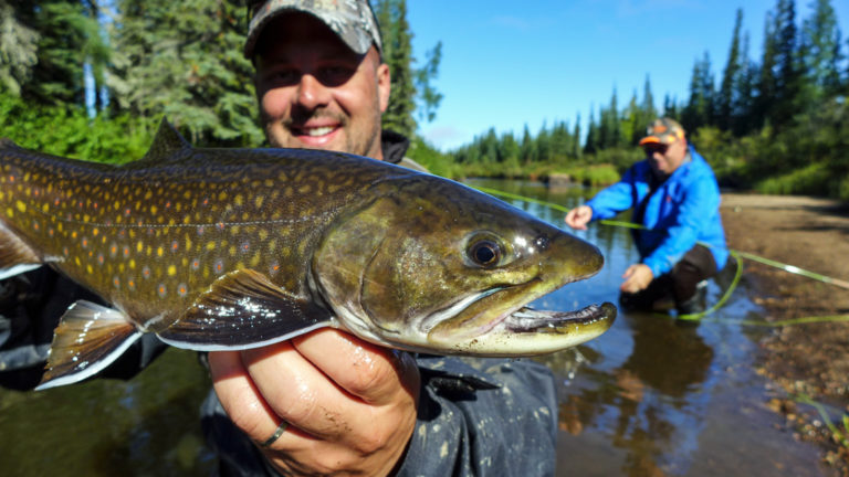 Fly-fishing for trophy sea-run brook trout at Nanuk. With polar bears!
